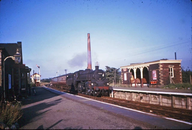 B-15A ORIGINAL 35MM Railway Slide 75046 @ Longton Bridge Station 1964 ...