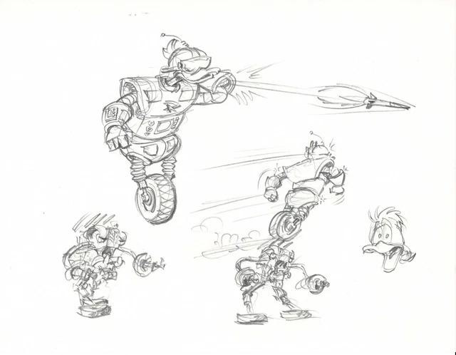 DUCKTALES WALT DISNEY Production Animation Drawing frm Animators Estate ...