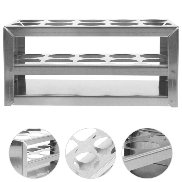 STAINLESS STEEL TEST Tube Rack Specimen Racks Powder Filling Machine £ ...
