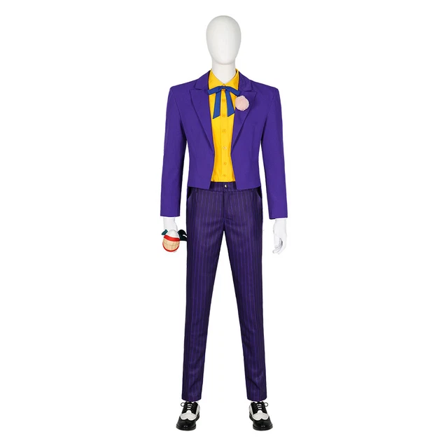 BATMAN 1992 JOKER Suit Full Set Uniform Costume Cosplay Halloween ...