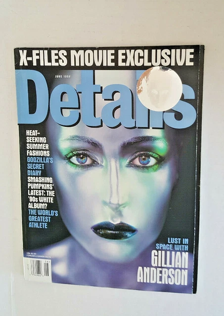 DETAILS MAGAZINE JUNE 1998 GILLIAN ANDERSON MINT Hologram SMASHING ...