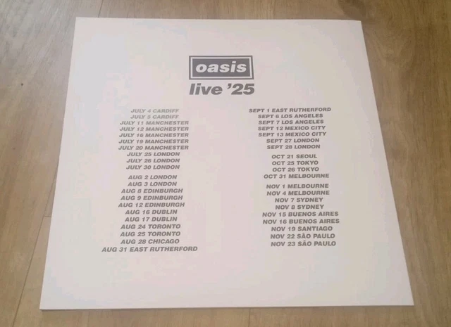 OASIS - LIVE 25 Tour Programme And Bag £37.08 - PicClick UK