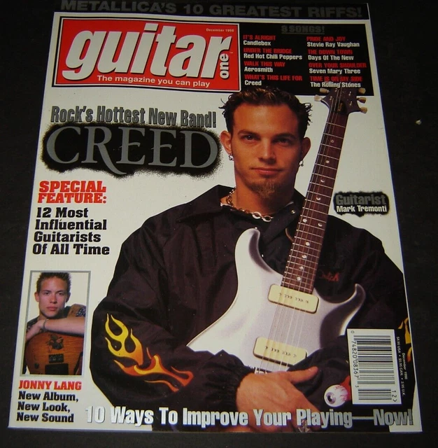 GUITAR ONE MAGAZINE, December 1998 CREED ROCK BAND - 8 Tabs Rolling ...