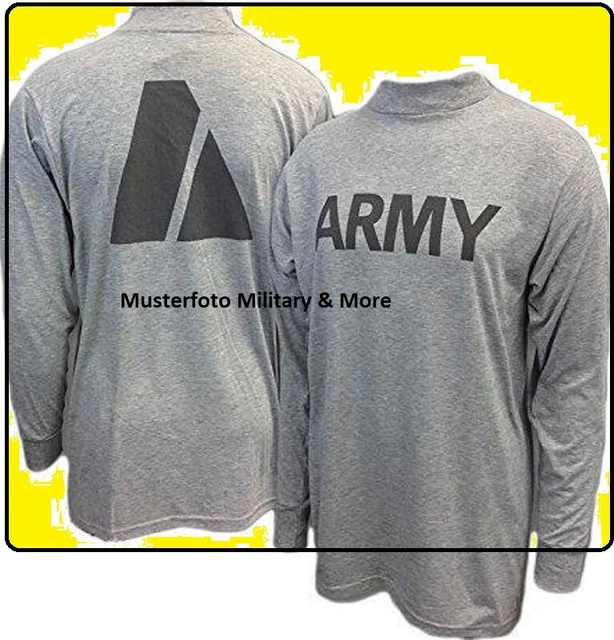 ARMY PTU PHYSICAL Fitness Uniform - Long Sleeve - Langarm - grey/grau ...