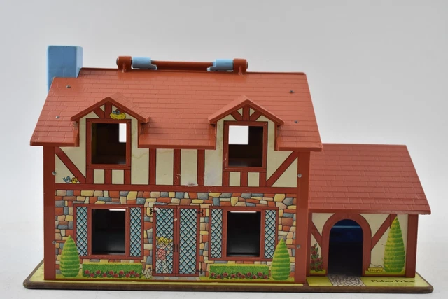 FISHER PRICE 1980'S Tudor Dolls House Cottage Working Door Bell with ...