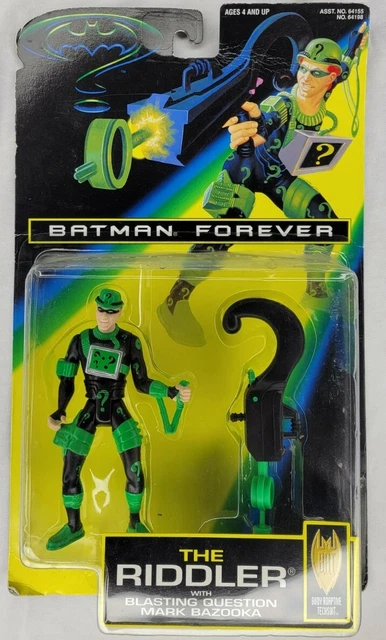 THE RIDDLER W/ Blasting Question Mark Batman Forever Figure Kenner 1995 ...