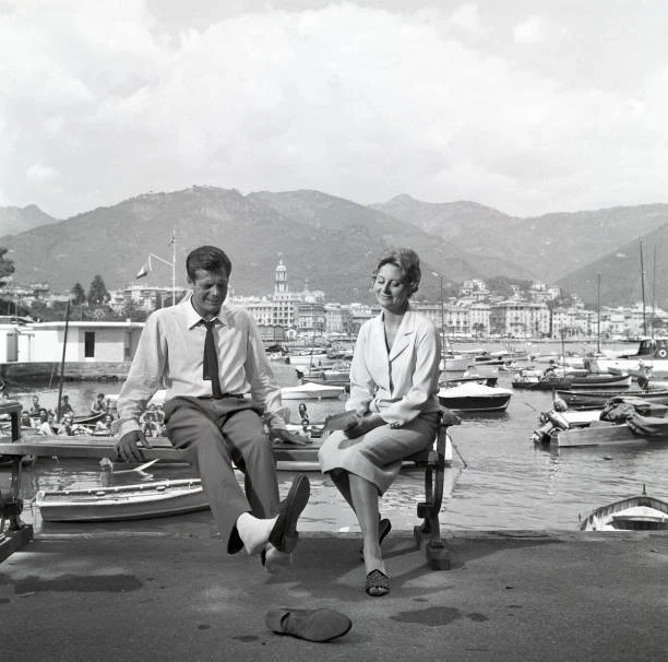 MARCELLO MASTROIANNI AND French actress Michele Morgan 1958 OLD PHOTO 1 ...