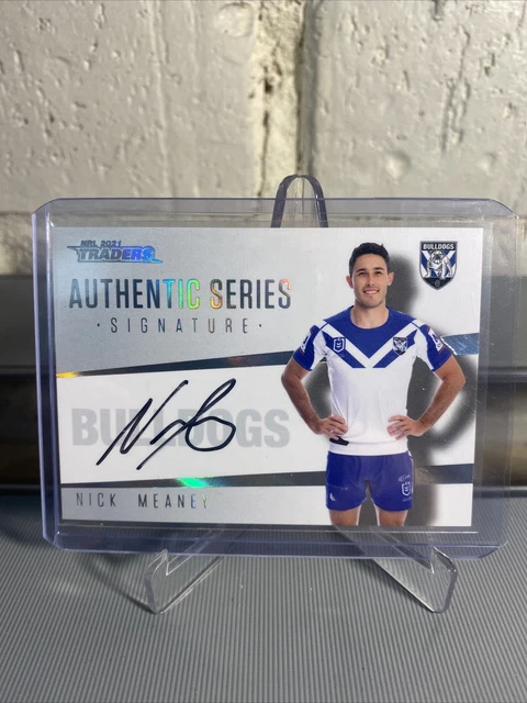 2021 NRL TRADER ‘Signature - White‘ Card Asw03 Nick Meaney - Bulldogs ...
