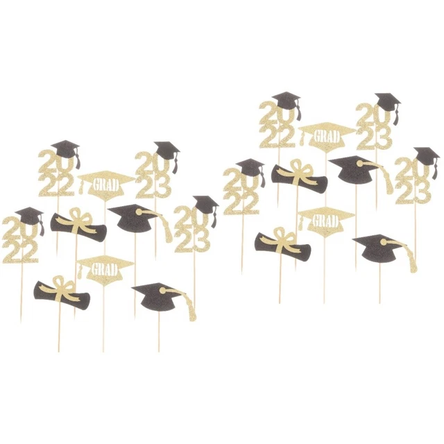 20 PCS FÉLICITATIONS 2023 Graduation Cupcake Topper Félicitations Grad ...