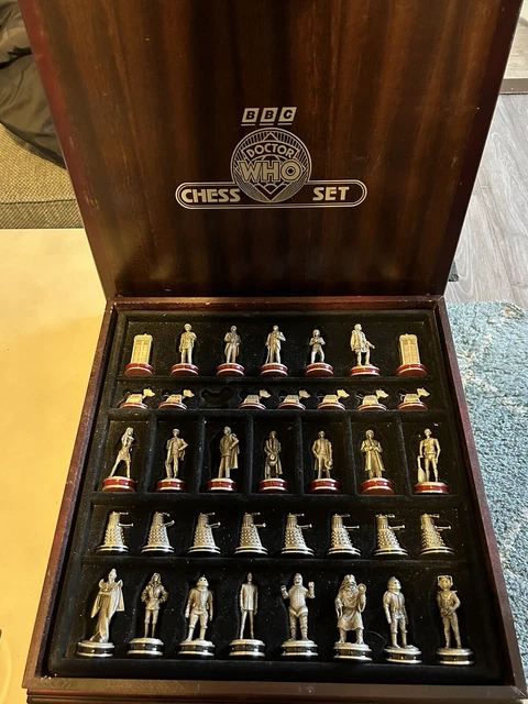 DOCTOR WHO PEWTER Chess Set Danbury Mint Collectors Edition £350.00 ...