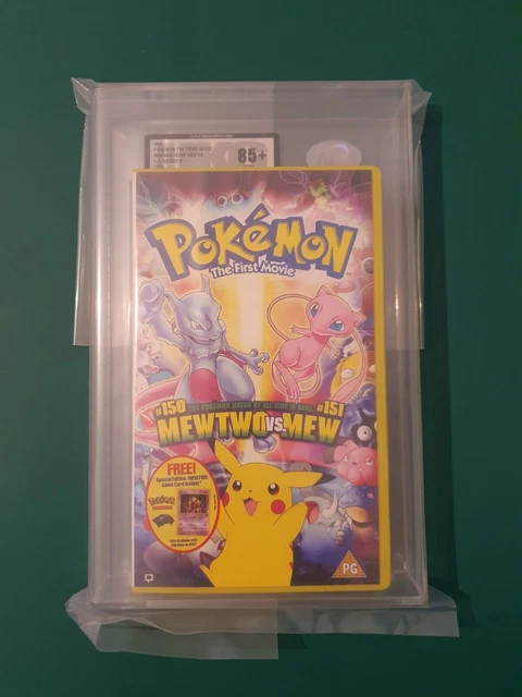 POKEMON THE FIRST Movie VHS UKGraders 85+ Near Mint+ Mewtwo Card Inside ...