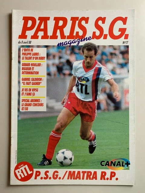 PROGRAMME PARIS PSG - Matra Racing 8 Avril 1988 EUR 9,99 - PicClick FR