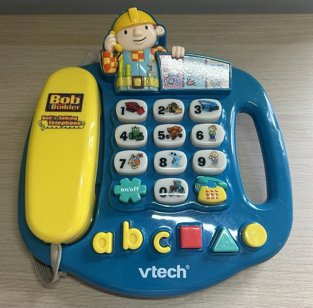 VTECH BOB THE Builder Telephone Interactive Talking Lights Memory ...