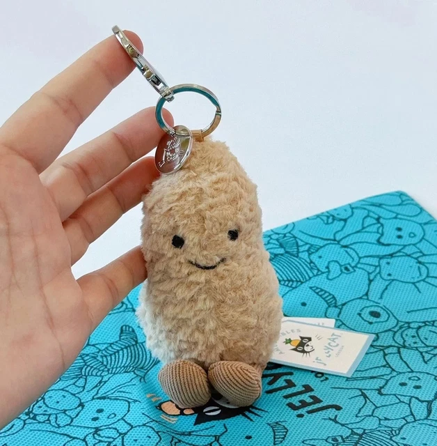 JELLYCAT AMUSEABLES PEANUT Bag Charm Plush Keyring Brand New With Dust ...