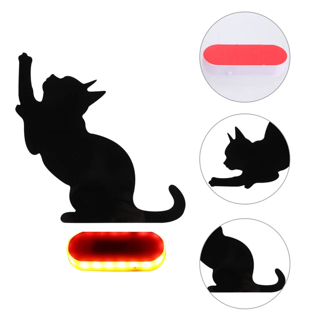SILHOUETTE LIGHTS CAT Wall Lamp Living Room LED Night Acrylic £14.99 ...
