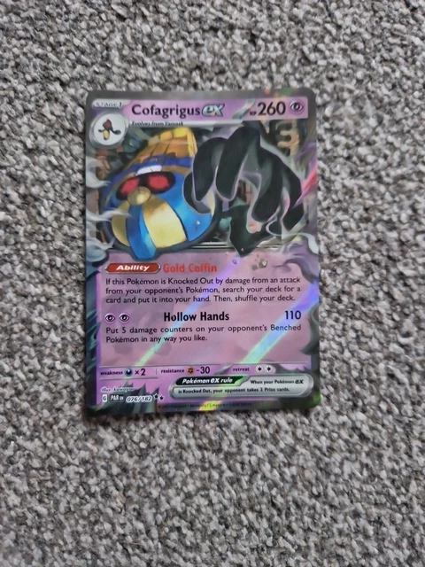 POKÉMON JCC COFAGRIGUS ex Paradox Rift 076/182 Holo Doble Raro EUR 2,27 ...