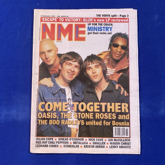 NME 9 SEPTEMBER 1995 COME TOGETHER OASIS, THE STONE ROSES and THE BOO ...