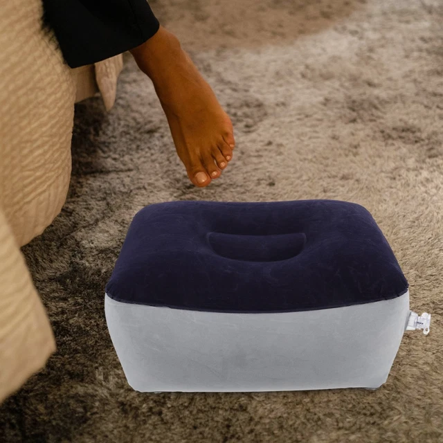 INFLATABLE FOOT REST Pillow Inflatable Travel Foot Rest Cushions Foot ...