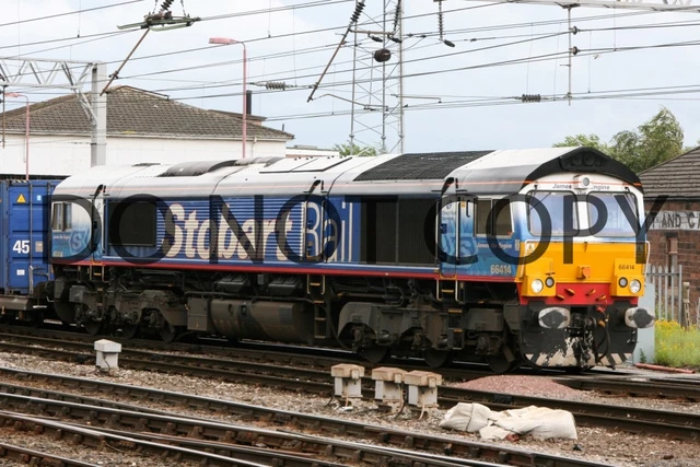 UK DIESEL TRAIN Railway Photograph Of Class 66 66414 Loco. Rm66-548 £1. ...