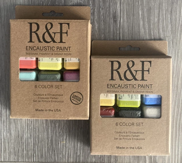 R&F HANDMADE PAINTS / Encaustic Paint 6 Color Sets / 12 4ml Colors ...