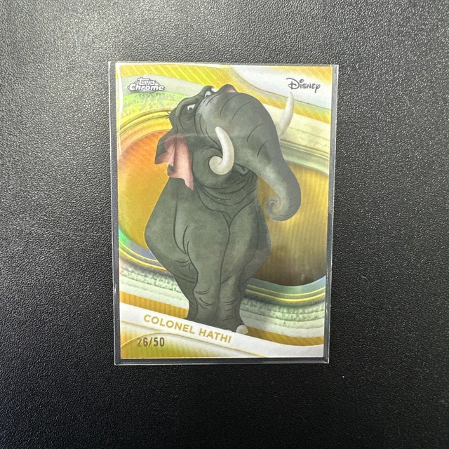 TOPPS CHROME DISNEY 2025 Jungle Book 26/50 Gold Colonel Hathi Elephant ...