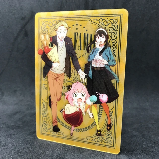 SPY X FAMILY LOID ANYA YOR No.26 Yellow Japanese Collectable Metal Card ...