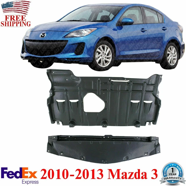FRONT AND REAR Under Cover Engine Splash Shields For 2010-2013 Mazda 3 ...