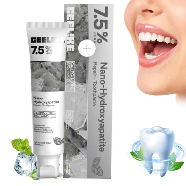 7.5% HYDROXYAPATITE TOOTHPASTE,REMOVE Yellow Tooth Stain For ...
