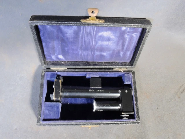 ANTIQUE BECK LONDON Hand Spectrometer / Spectroscope in Original Case £ ...
