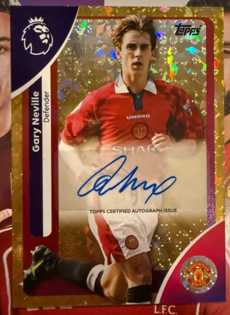 GARY NEVILLE 2025/26 Topps Premier League Auto /50 Manchester United ...
