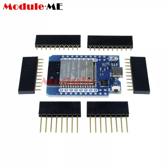 MINI WEMOS D1 WIFI ESP32 ESP-32S + ESP8266 CP2104 module Bluetooth pour ... MINI WEMOS D1 WIFI ESP32 ESP-32S + ESP8266 CP2104 module Bluetooth pour ...