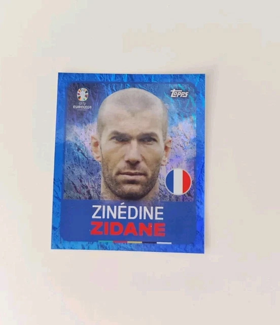 TOPPS UEFA EURO 2024 Sticker - Zinedine Zidane Legend LEG 8 - Blau ...