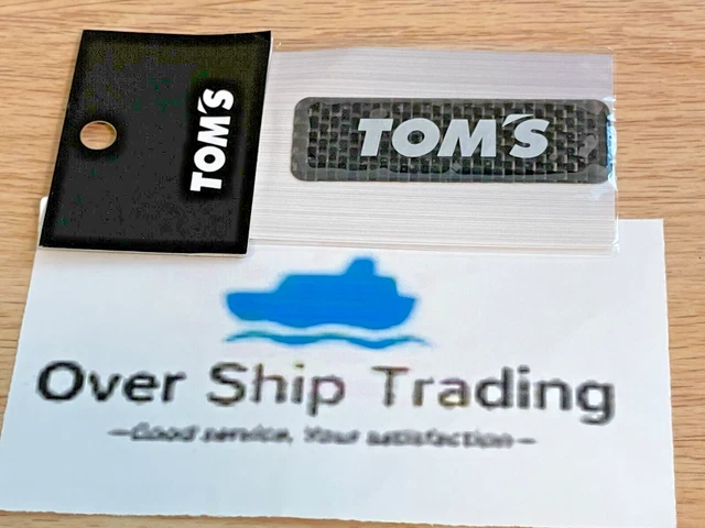 TOYOTA GENUINE TOM'S Dry Carbon Emblem Badge Logo Sticker 08233-TSP09 ...