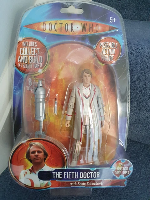 CLASSIC 5TH DR Doctor Who Figure With Sonic Screwdriver And K1 Robot ...