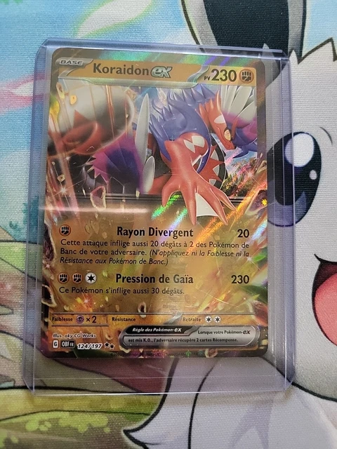 CARTE POKÉMON KORAIDON EX 124/197 EV03 Flammes Obsidiennes FR NEUF EUR ...
