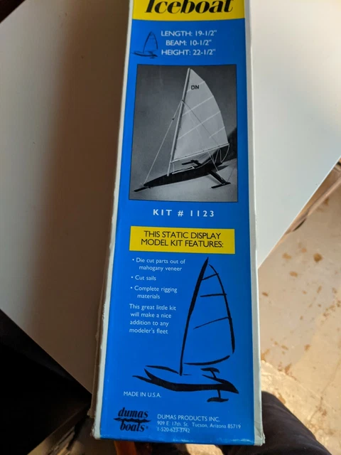 DUMAS 18-3/4'' DN Ice Boat Kit -- Wooden Boat Model Kit -- #1123 ...