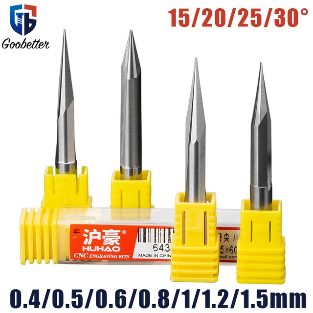 CNC ENGRAVING ROUTER Bits Wood Carving Router Bits 15-30 Degree V ...