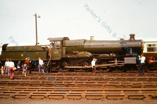 ORIGINAL 35MM RAILWAY Train Slide GWR Steam Loco 7808 Cookham Manor ...