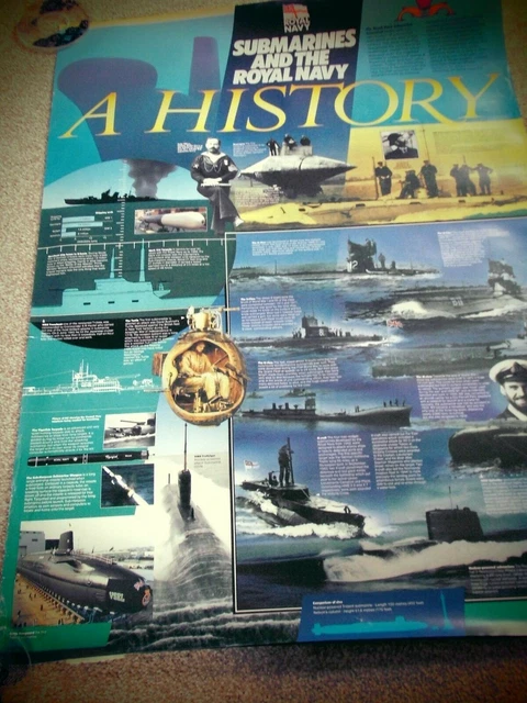 SUBMARINES AND THE Royal Navy History Poster Sailing Navigation £6.49 ...
