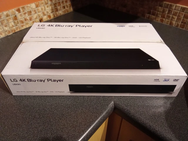 LG UBK80 UHD 4K Blu-ray Disc Player DVD CD Ultra HD in Superb New Cond ...