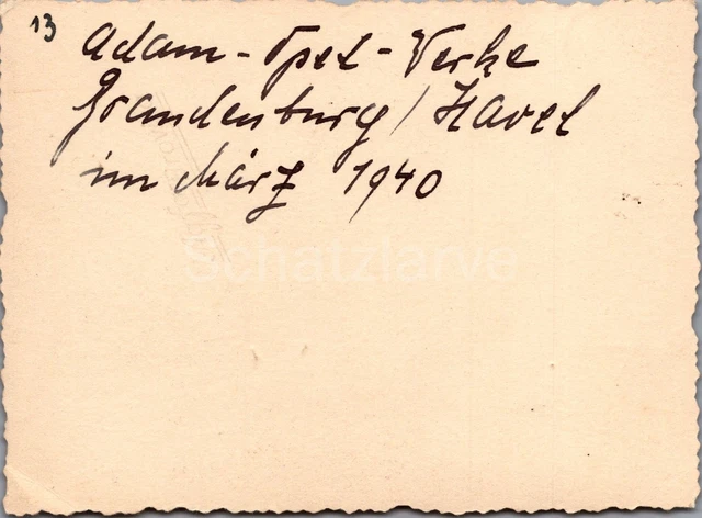 FOTO, ADAM OPEL Werke Brandenburg Havel im März 1940 (MJ-110)1030 EUR 4 ...