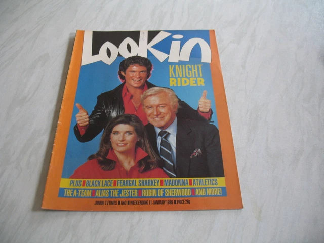 LOOK-IN MAGAZINE JUNIOR TV Times 1986 11 January No. 3 complete Knight ...