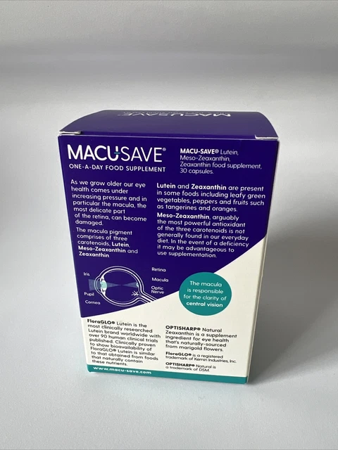 MACU-SAVE FOOD SUPPLEMENT with Meso-Zeaxanthin Lutein and Zeaxanthin ...