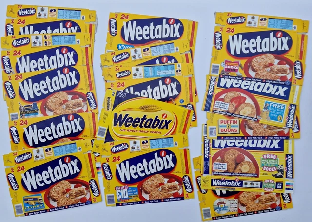 15 DIFFERENT WEETABIX Cereal Complete Packets Boxes from 1990s £21.51 ...