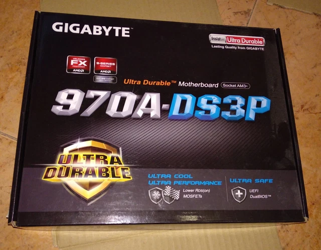 GIGABYTE 970A-DS3P MOTHERBOARD + AMD AM3 Socket Box + GA-970A-DS3P Motherboard £39.73 - PicClick UK
