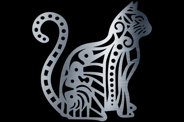 CAT DECORATIVE CLIPART DXF SVG CDR file Vector for CNC Plasma Router ...