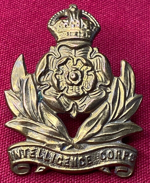 BRITISH ARMY INTELLIGENCE Corps Military Cap Badge - all brass - KC £4. ...