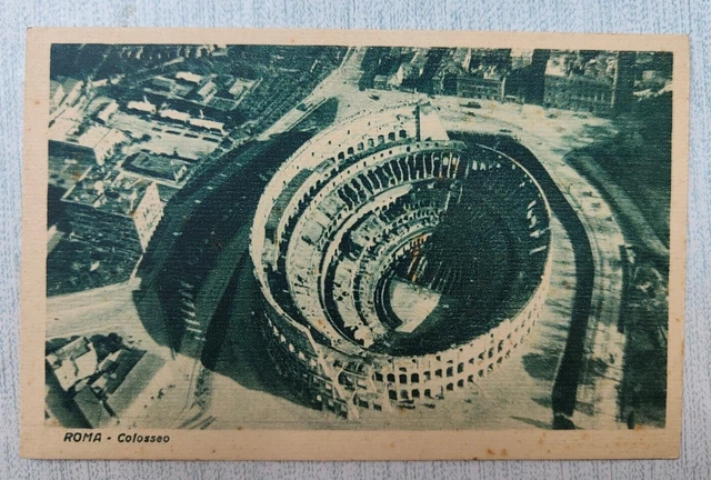CARTOLINA AVIAZIONE BALBO Fascismo Roma Colosseo Regia Aeronautica Fp ...