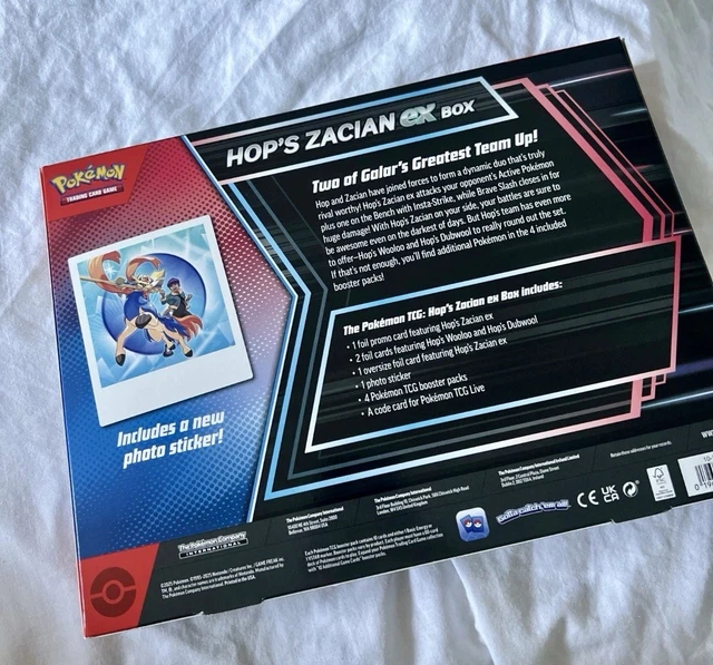 POKEMON HOPS ZACIAN Ex Box Collection, Journey Together TCG 2025, In ...