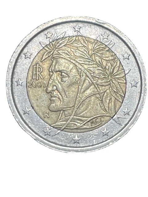 MONETA DANTE ALIGHIERI 2 euro anno 2002 EUR 969,00 - PicClick IT